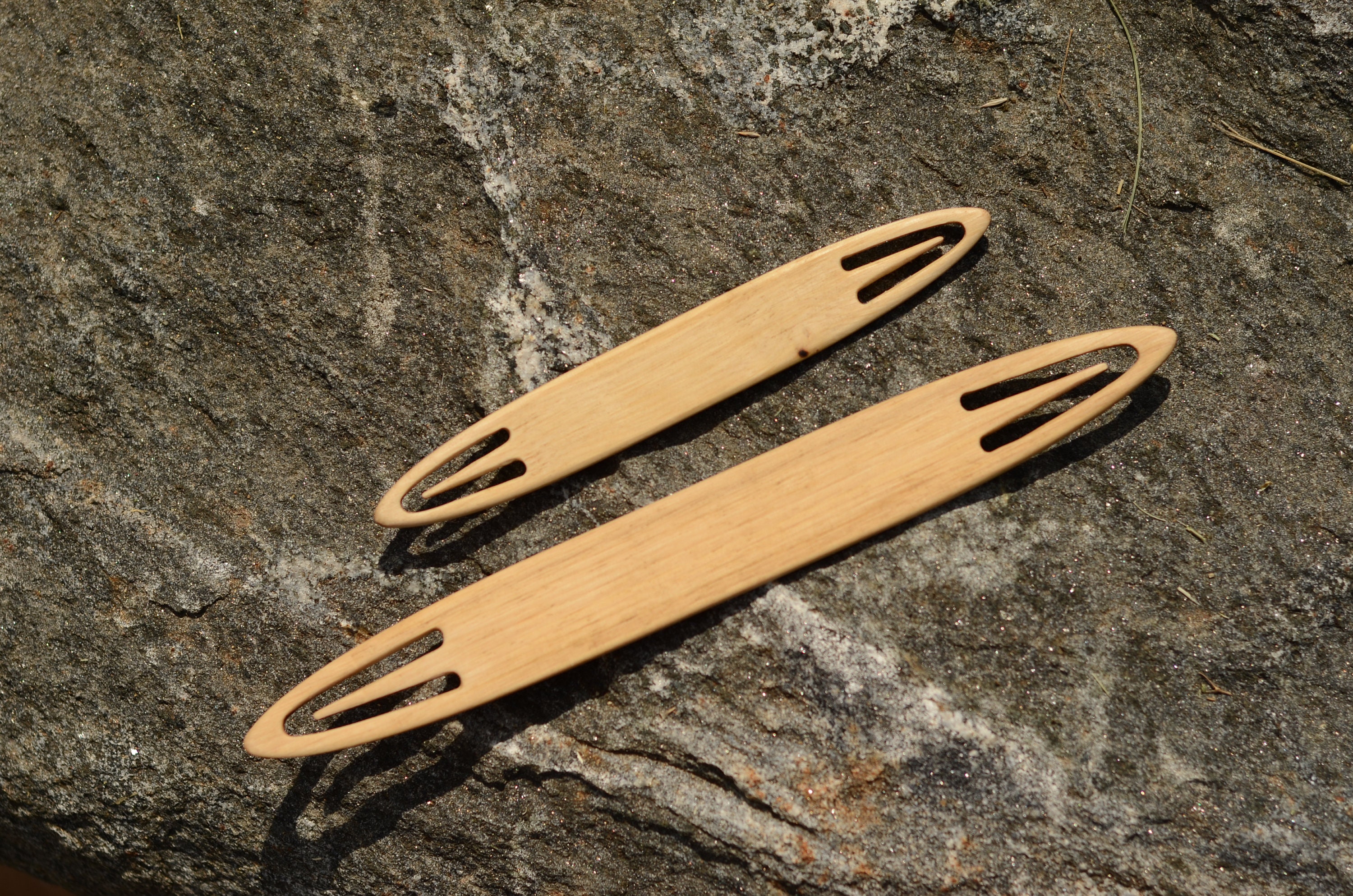 Set of 2 Shuttles Netting Shuttle Horn Beam Wood Weaving - Etsy