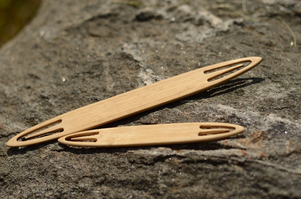 Set of 2 Shuttles Netting Shuttle Horn Beam Wood Weaving - Etsy