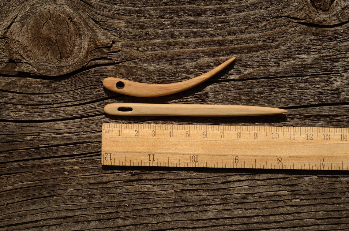 Nalbinding Needles, Wooden Needles, Set of 2 Needles, Medieval Needles ...