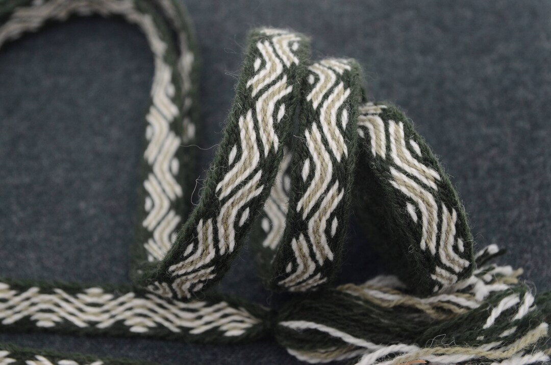 Handwoven Belt / Tablet Woven Braid / Medieval Woolen Trim / Ladies ...