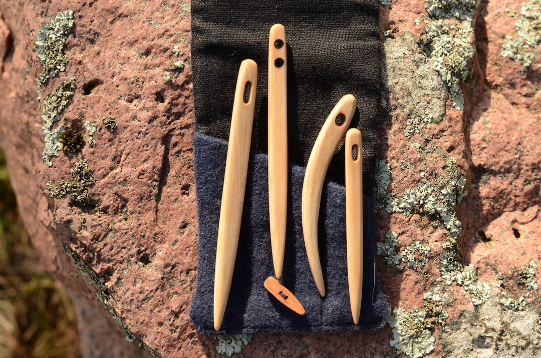 Nalbindin Needles, Needles With Case, Wooden Knitting Needles, Set for ...