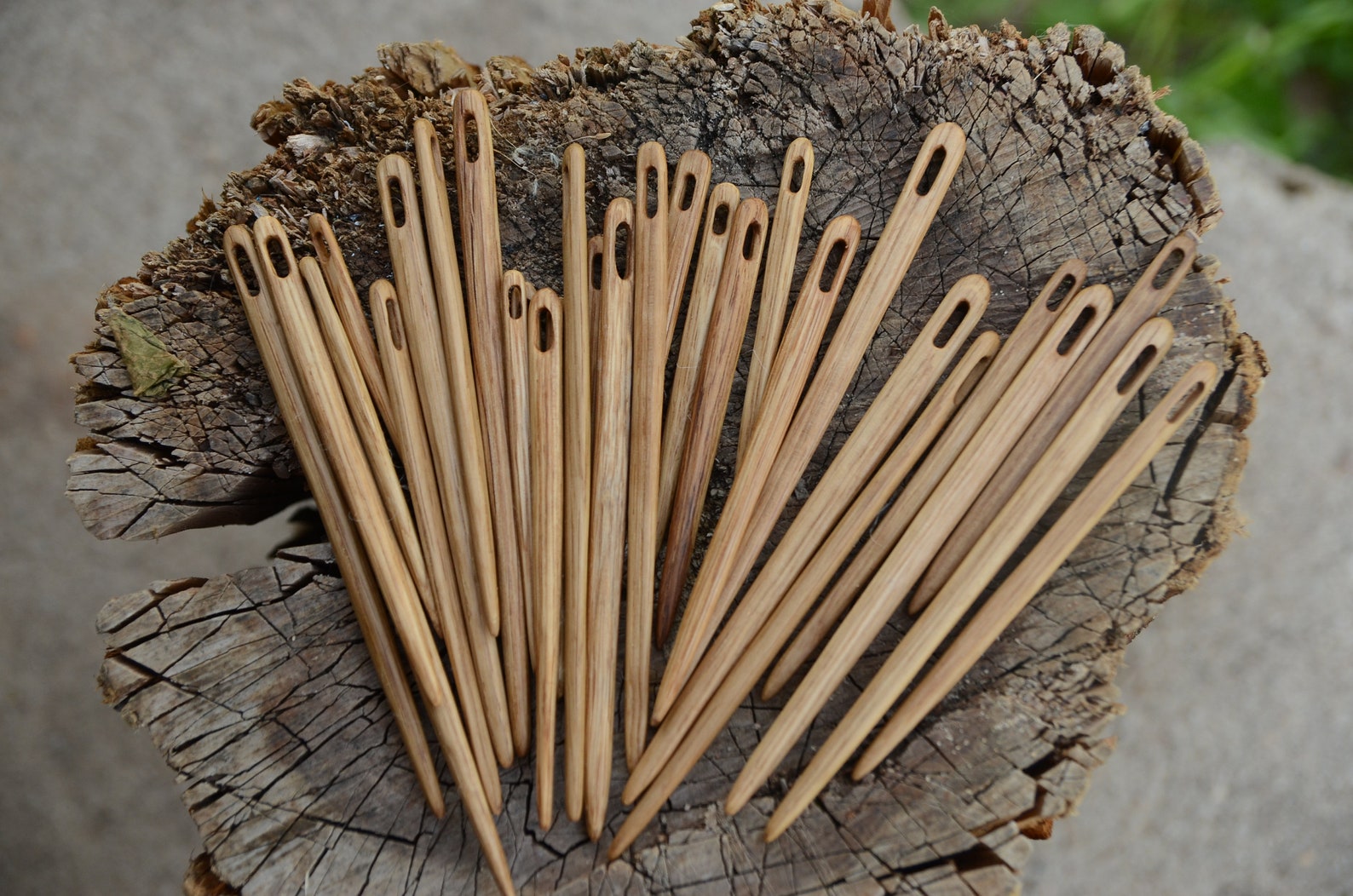 Wooden Nalbinding Needle, Oaken Needle, Medieval Craft, Large Wooden ...