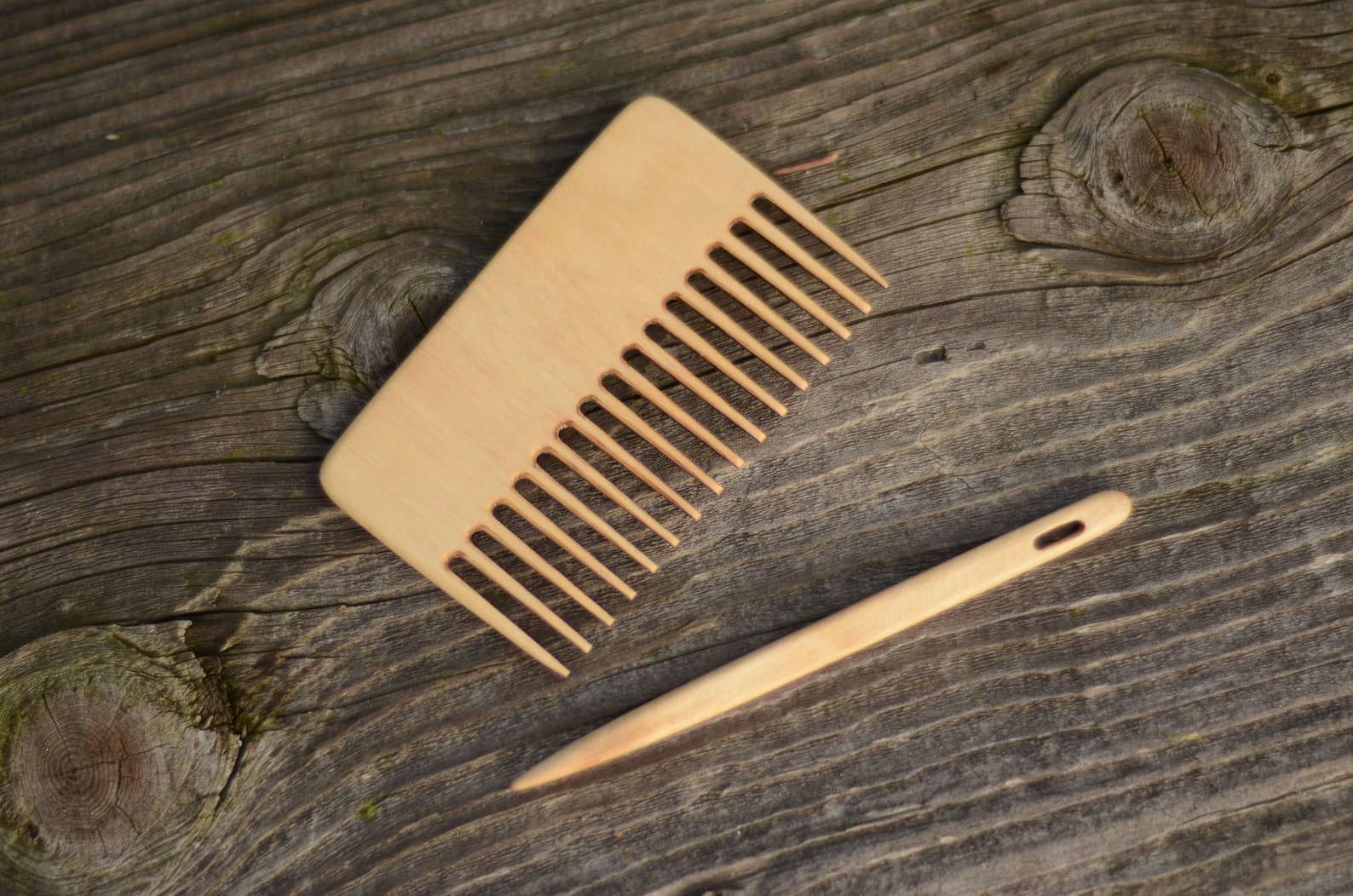 Weaving Comb Comb With Needle Nalbinding Needletapestry | Etsy
