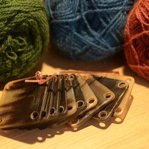 Horn Weaving Tablets. Horn Weaving Cards, Tablet Weaving, Viking ...