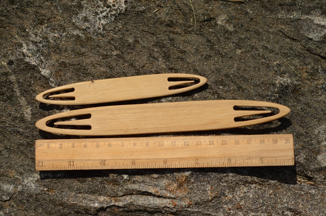 Set of 2 Shuttles Netting Shuttle Horn Beam Wood Weaving - Etsy