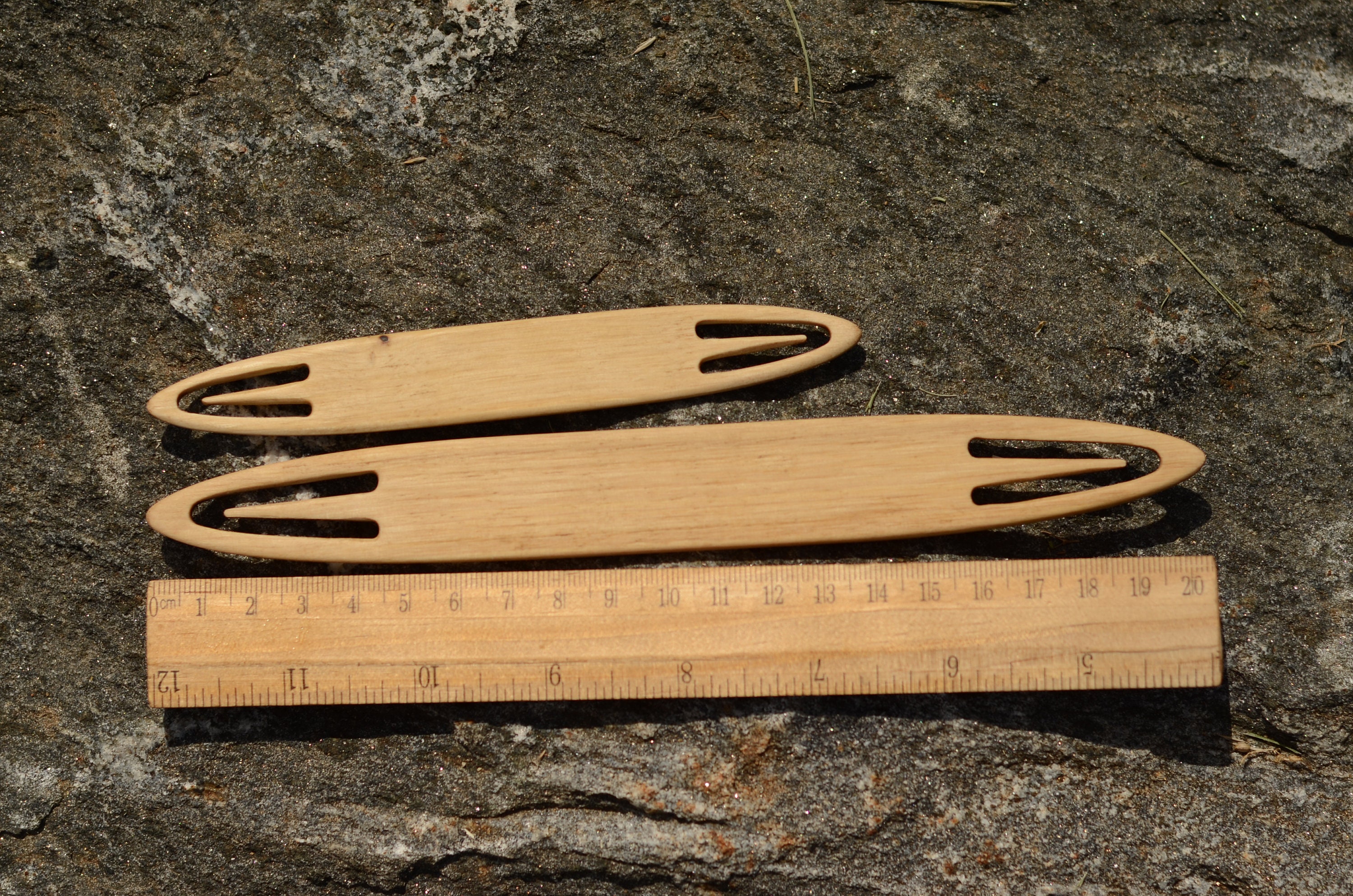 Set of 2 Shuttles Netting Shuttle Horn Beam Wood Weaving - Etsy