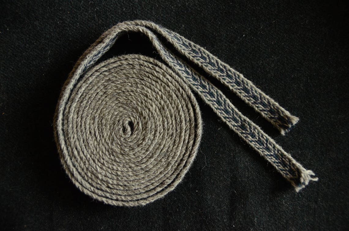 Tablet Woven Belt / Grey and Blue / Viking Patterns / Unique | Etsy