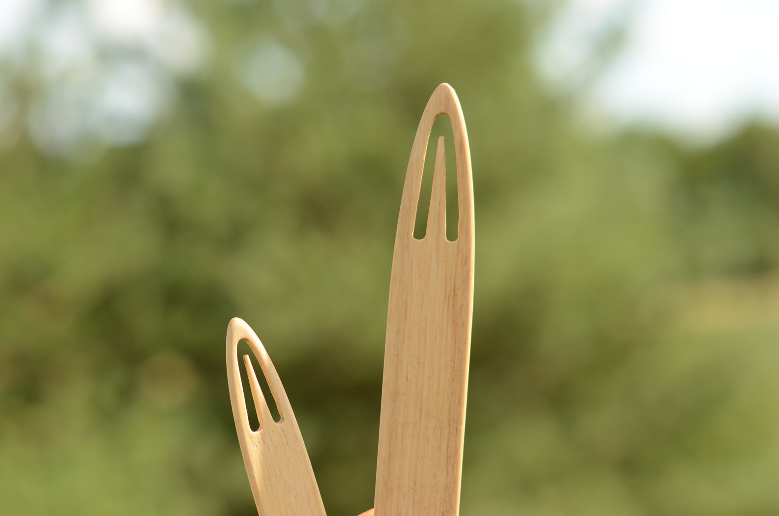 Set of 2 Shuttles Netting Shuttle Horn Beam Wood Weaving - Etsy