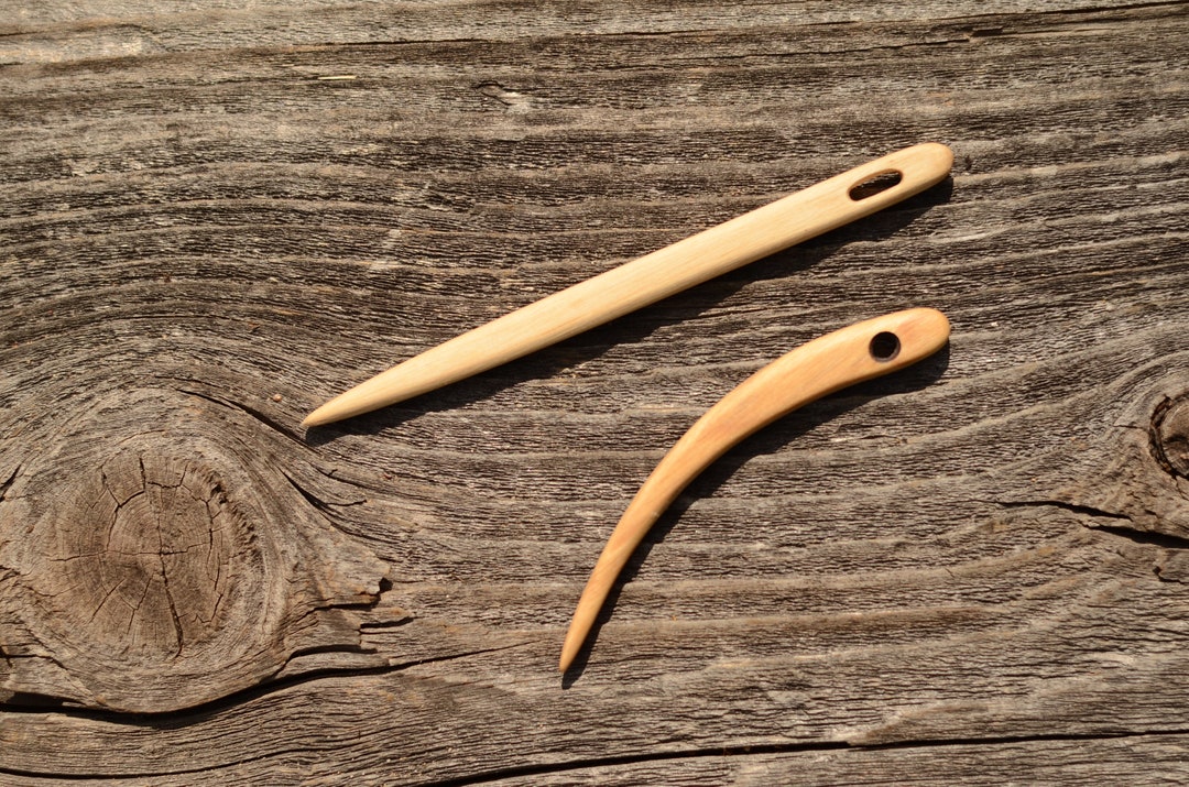 Nalbinding Needles, Wooden Needles, Set of 2 Needles, Medieval Needles ...