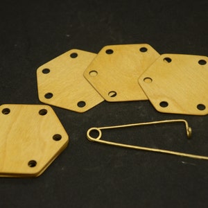 Hexagonal Tablets for Weaving / 6 Holes Tablet Weaving Cards ...