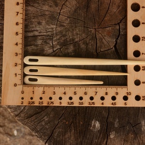 Bone Needles, With Case, Set of 3, Handmade Needle, Nålebinding ...