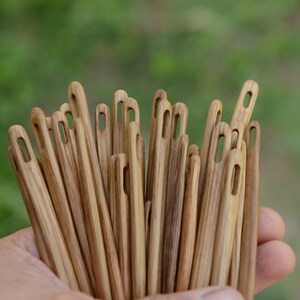 Wooden Nalbinding Needle, Oaken Needle, Medieval Craft, Large Wooden ...