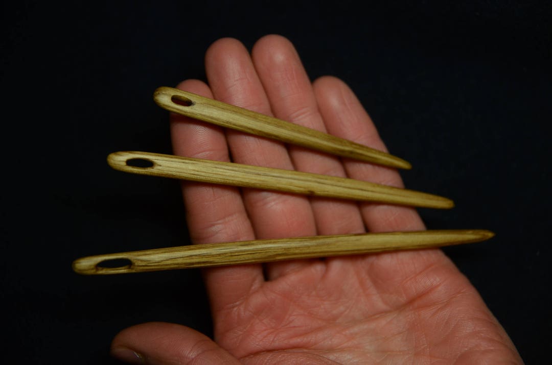 Oak Wood Nalbinding Needles / Handcarved Wooden Naalbinding Needle ...