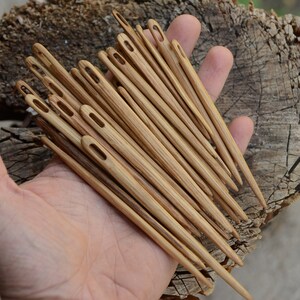 Wooden Nalbinding Needle, Oaken Needle, Medieval Craft, Large Wooden ...