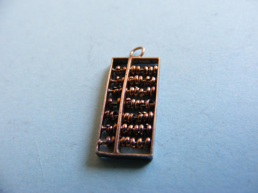 Vintage Sterling Silver Charm Abacus With Moving Beads Charms 925 ...