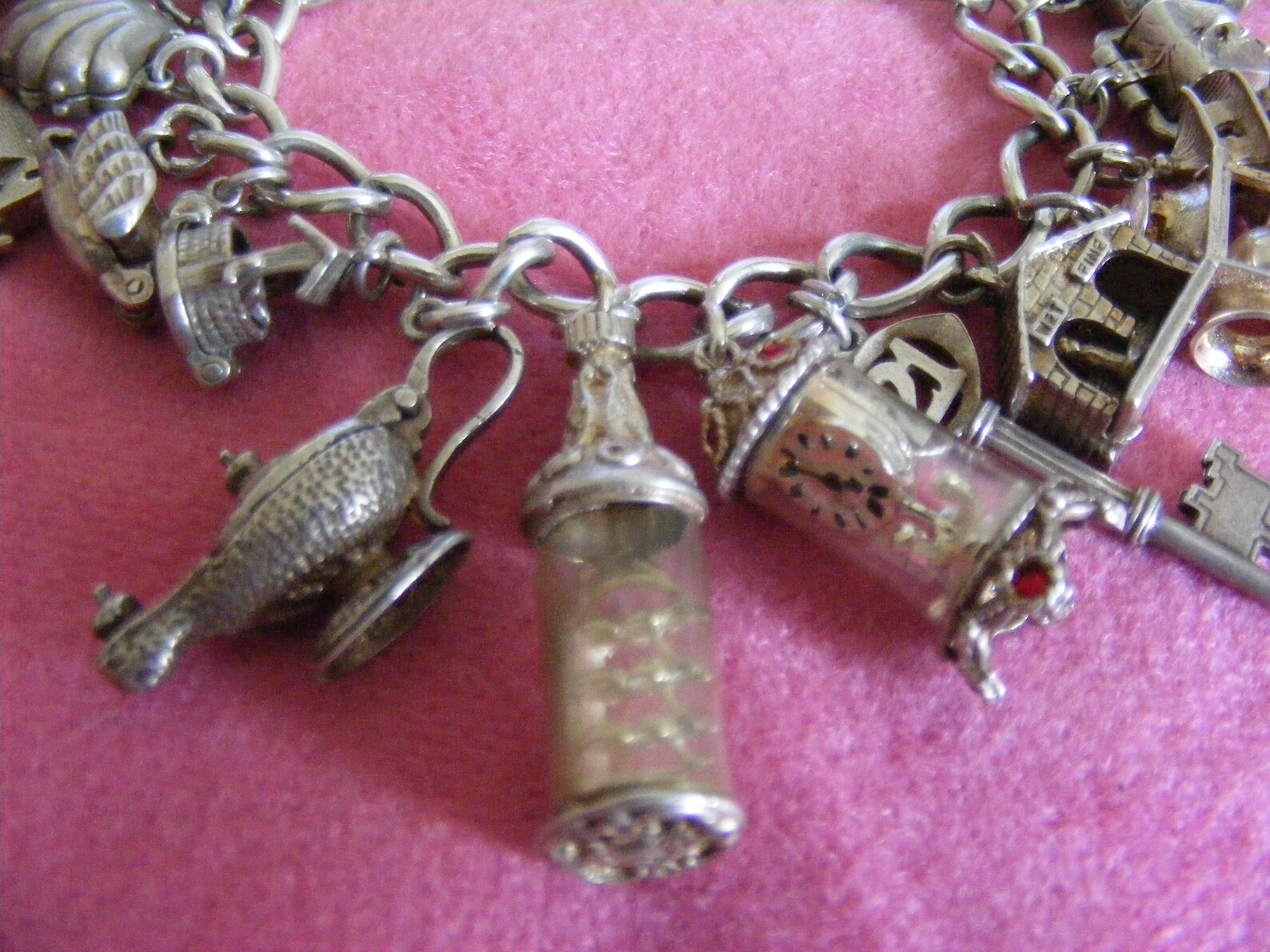 Nuvo Vintage Sterling Silver Charm Bracelet with 20 Nuvo | Etsy