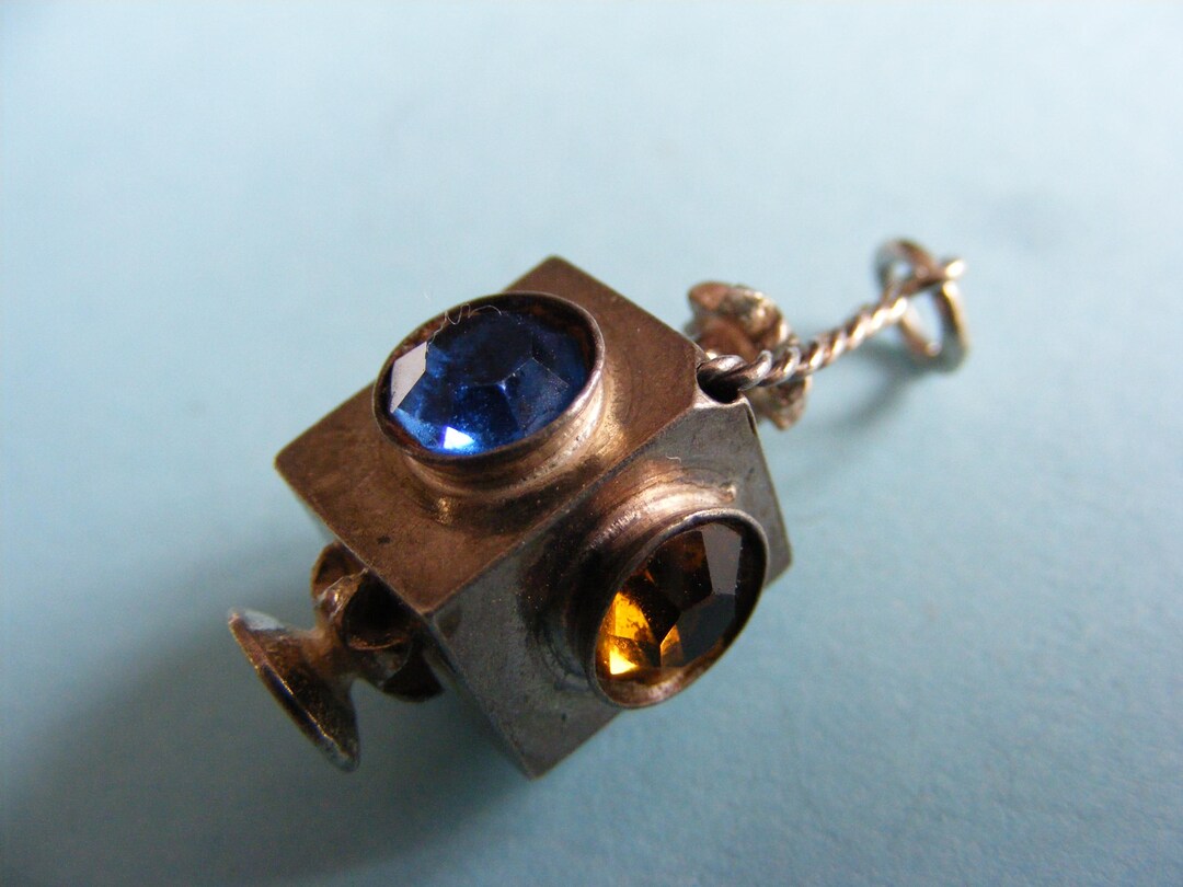 Vintage Sterling Silver Charm Crystal Lantern Charms Pendant 925 (G) - Etsy