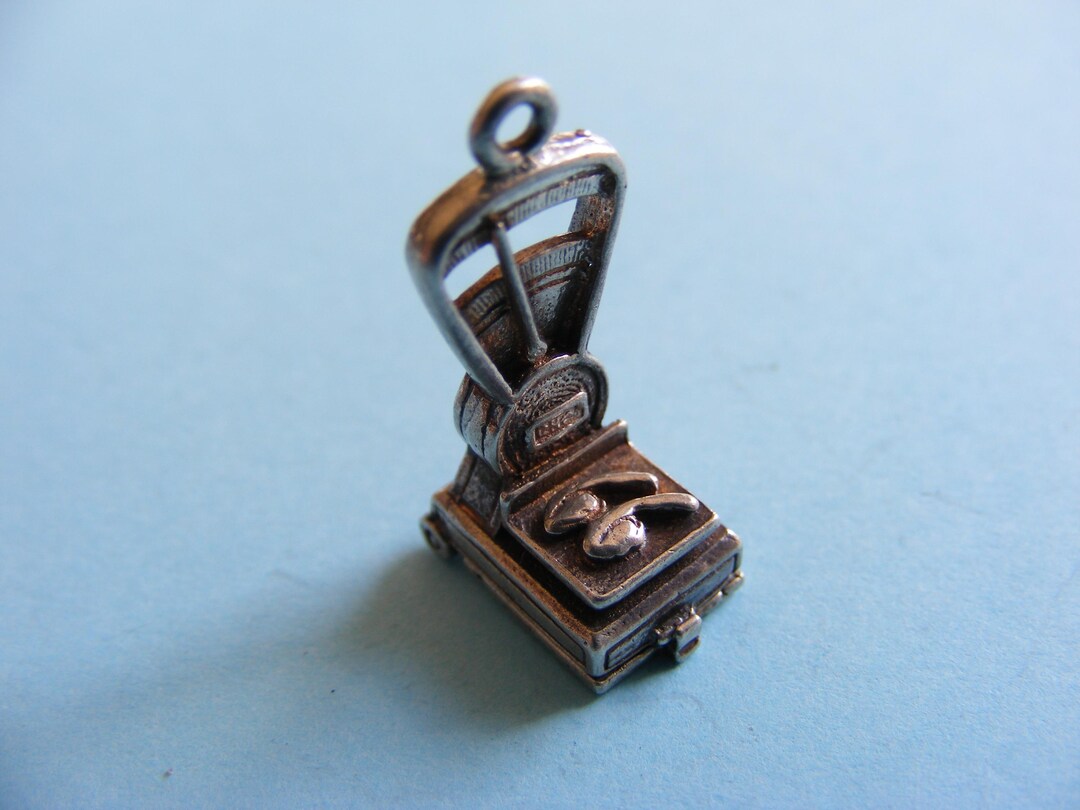 Vintage Sterling Silver Butchers Scales Charm: Meat Cleaver & Hook (F ...
