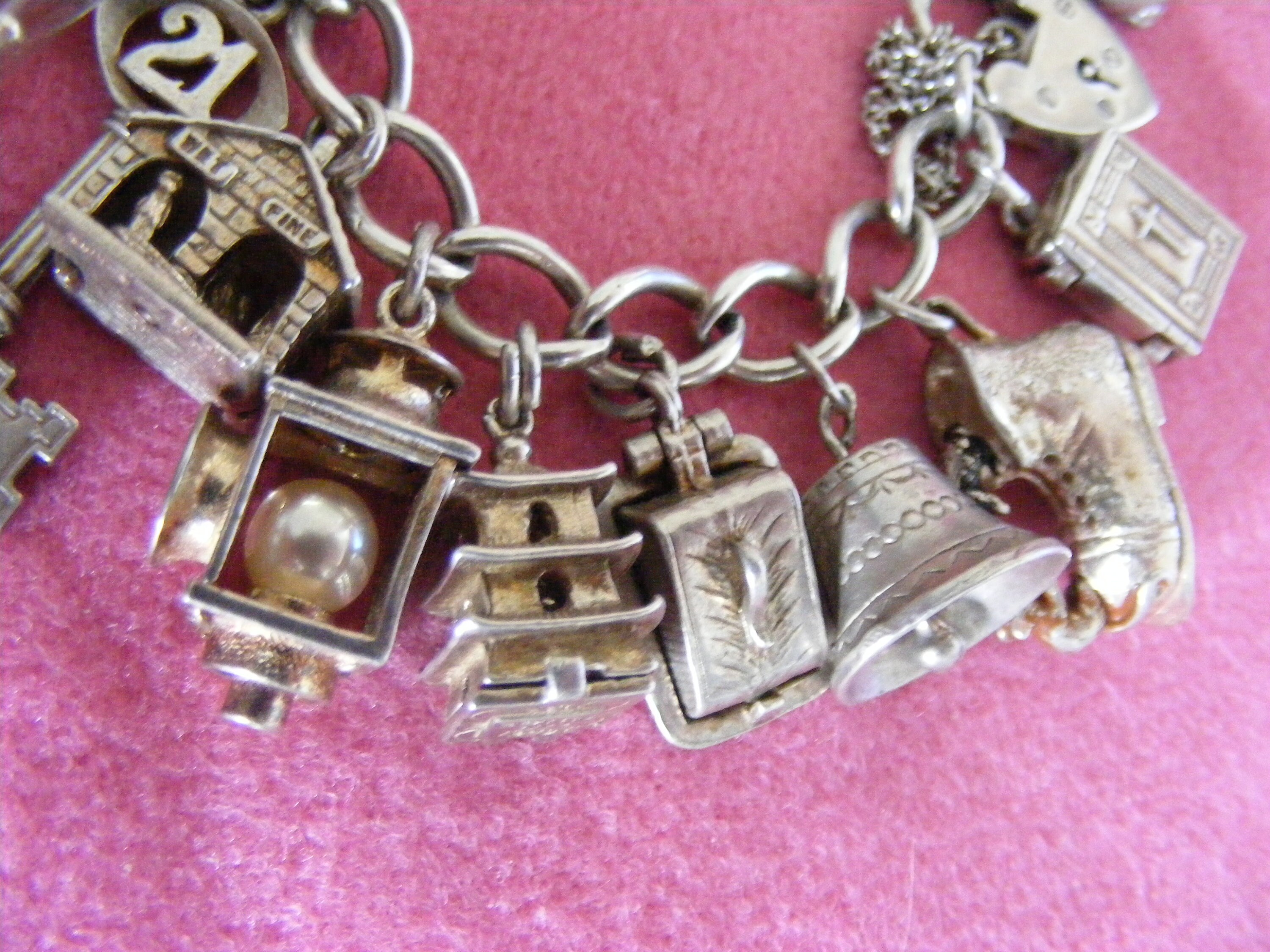 Nuvo Vintage Sterling Silver Charm Bracelet with 20 Nuvo | Etsy