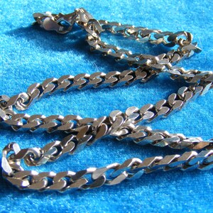 Z6) Heavy Vintage Sterling Silver Curb Chain Necklace - Etsy