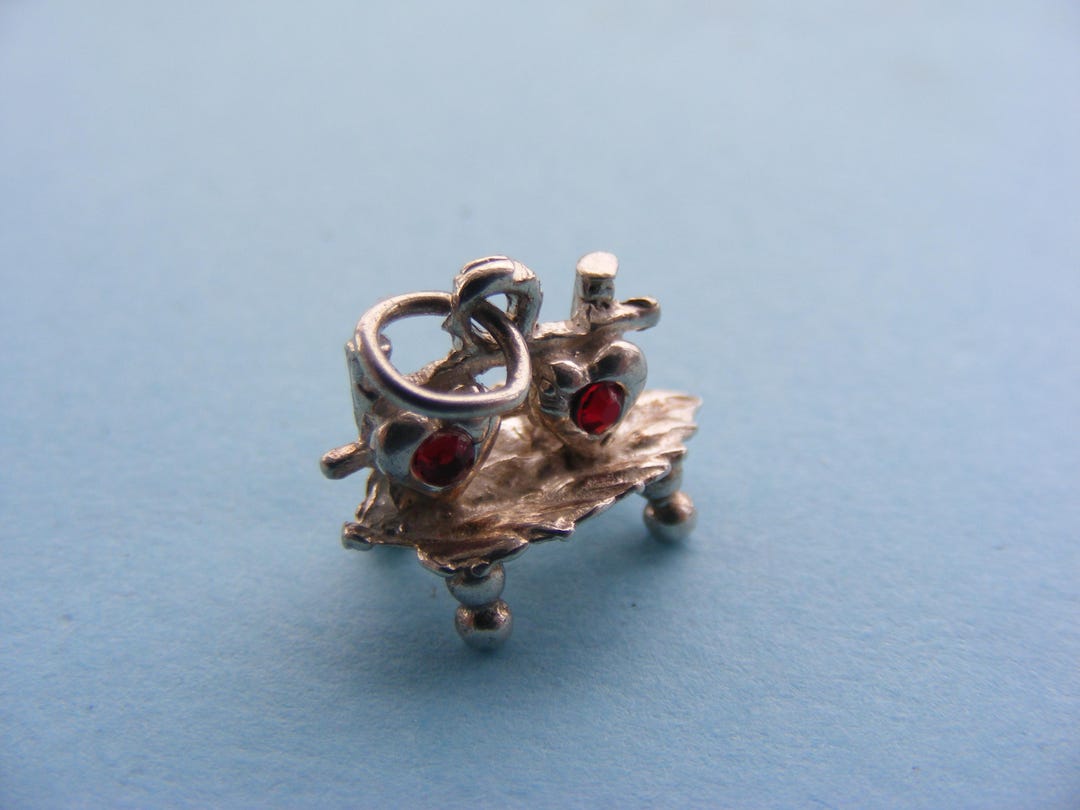 Vintage Sterling Silver Charm Gem Set Lovers Bench (H) - Etsy