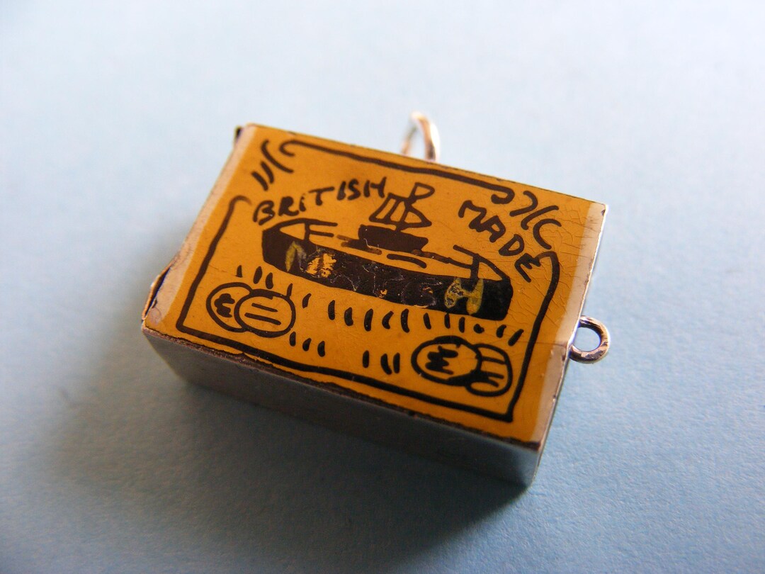 Vintage Enamel Sterling Silver Matches Charm - British Made (D) - Etsy
