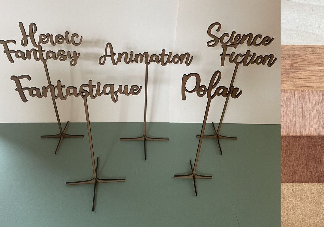 Table Names on Wooden Stand, Personalized, Anna Font - Etsy