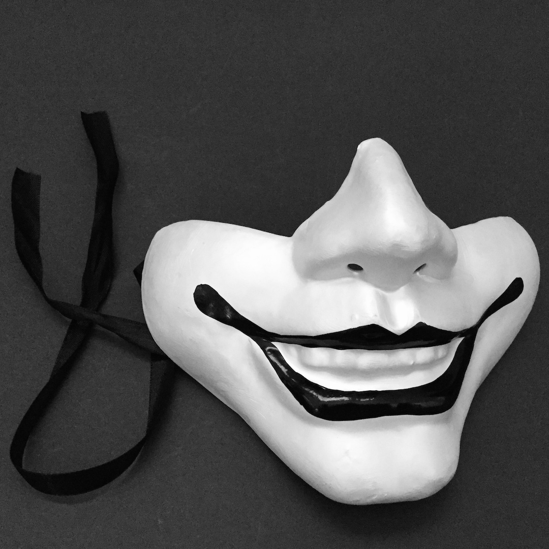Mouth Jaw Mask Pearl White Black Costume Cosplay Fun - Etsy