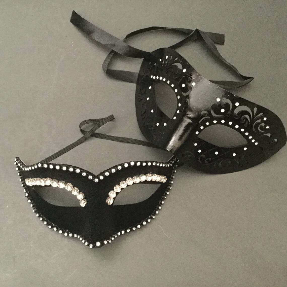 Couples Black Masquerade Ball Party Eye Mask Pair With - Etsy