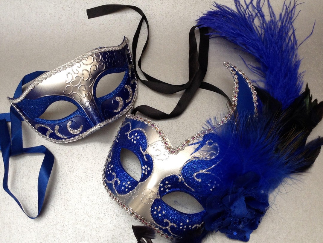 Silver Blue New Year Birthday Costume Burlesque Party Masquerade Ball ...