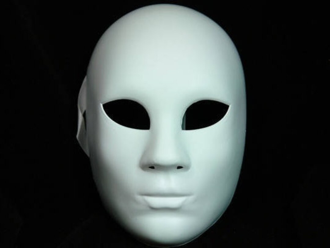 Halloween Female Girls Women White Full Face Mask DIY Mask Base - Etsy