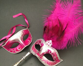 Pink Masquerade Mask | Etsy
