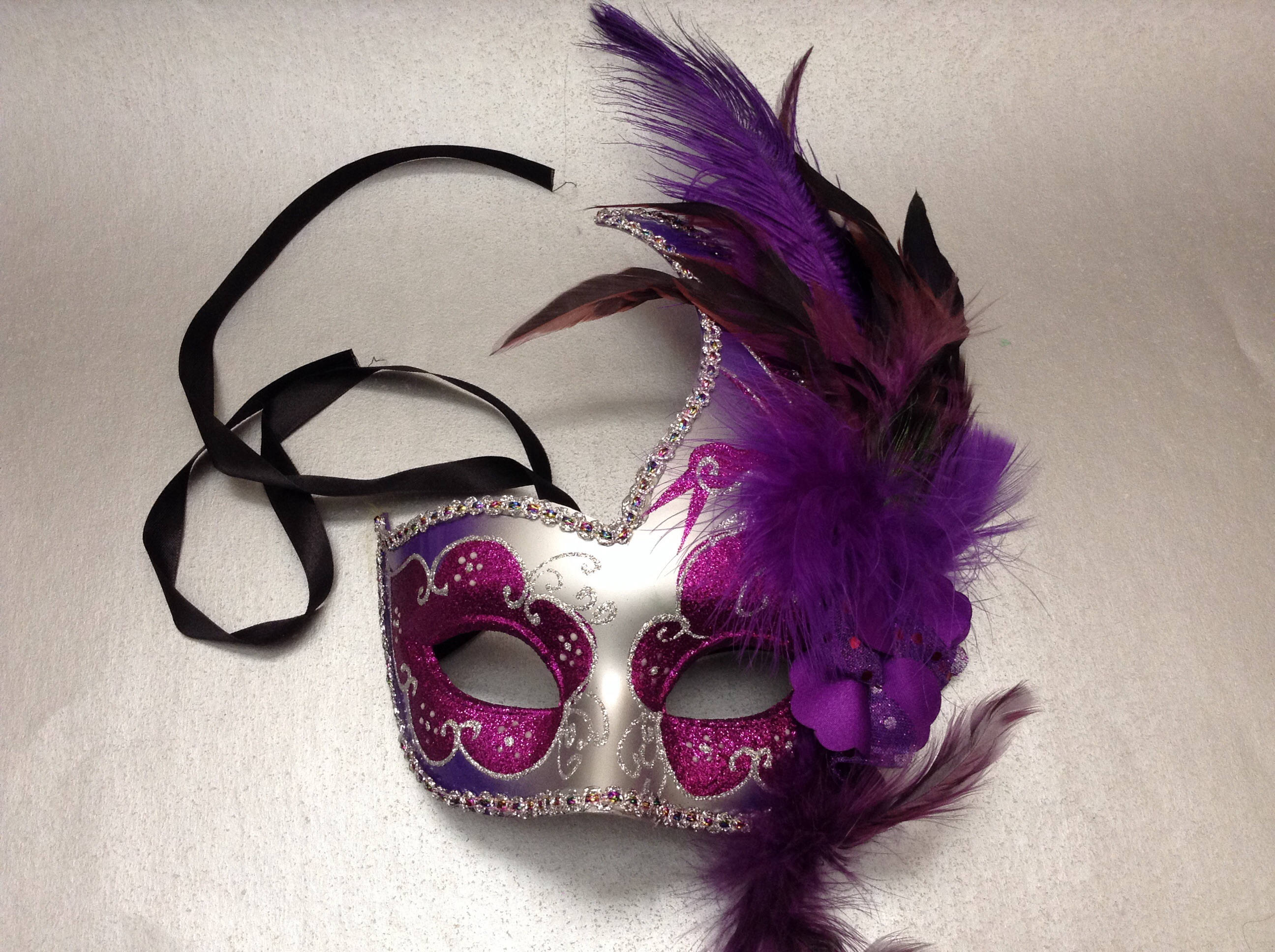 Silver Purple Mens Masquerade Ball Mask for Dance Birthday | Etsy