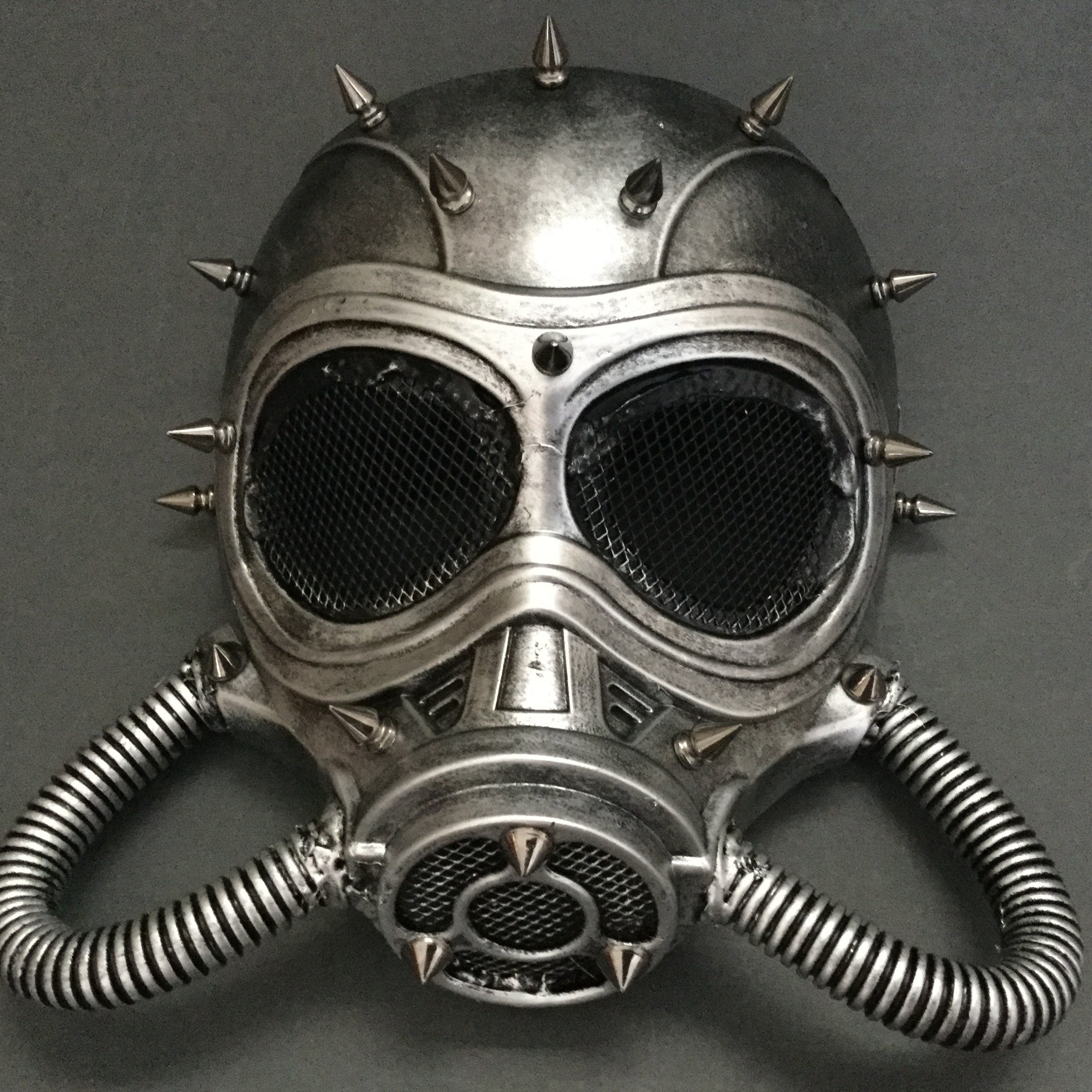 Steampunk Mask Respirator Full Gas Mask Metallic Silver Gray - Etsy