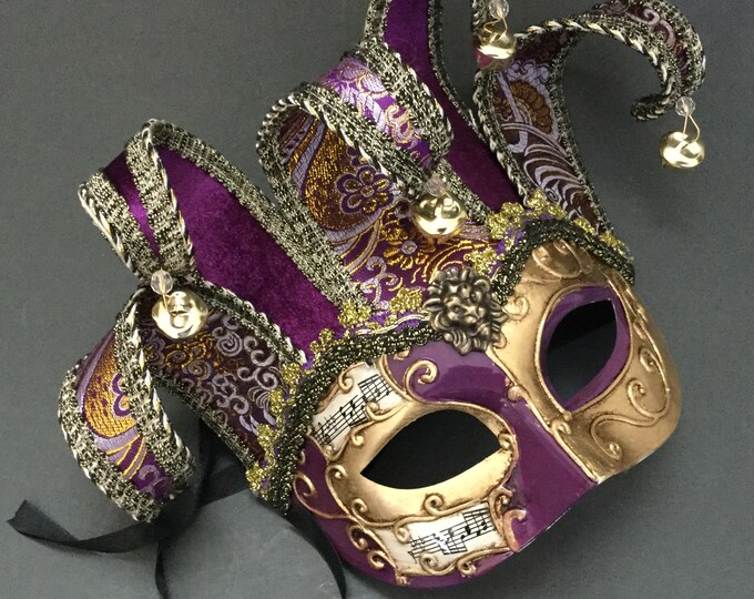 Purple Gold Masquerade Mask, Jolly Mask, Ball Paty Mask, Men Mask ...