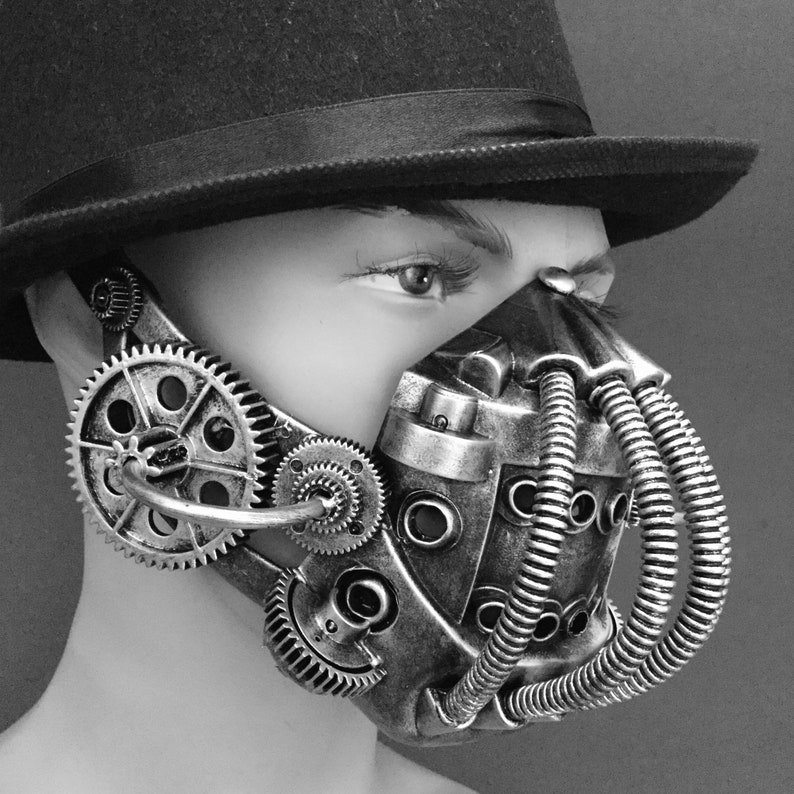 Steampunk Mouth Mask Respirator Metallic Brass Silver Gas Mask | Etsy