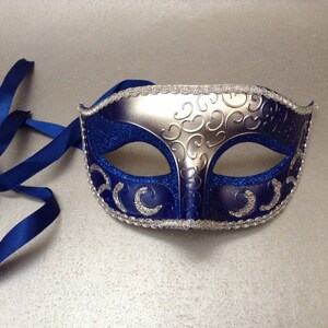 Silver Blue Girls Masquerade Ball Mask Pair for Daddy Daughters Dance ...