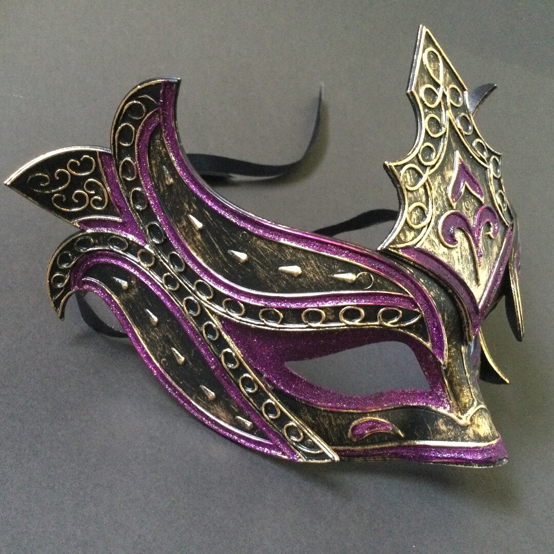 Unisex Masquerade Warrior Mask NOLA Mardi Gras Carnival Parade Costume ...