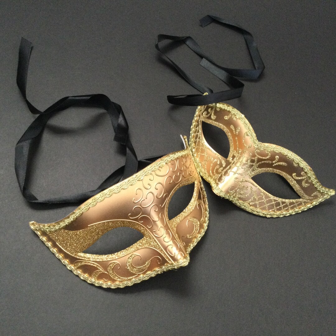 Gold Masquerade Ball Eye Mask Dance Prom Cosplay Mardi Gras Carnival ...