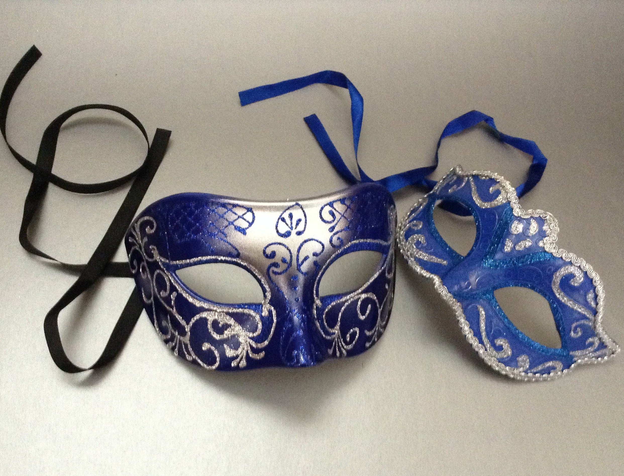 Royal Blue Masquerade Masks For Men
