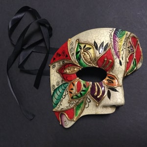 Red Phantom Masquerade Ball Mask Party Phantom of the Opera Mask - Etsy