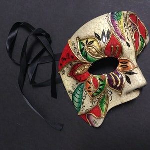 Red Phantom Masquerade Ball Mask Party Phantom of the Opera Mask - Etsy