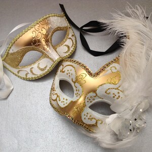 Gold White Bithday Anniversay Party Masquerade Ball Mask Dance Prom ...