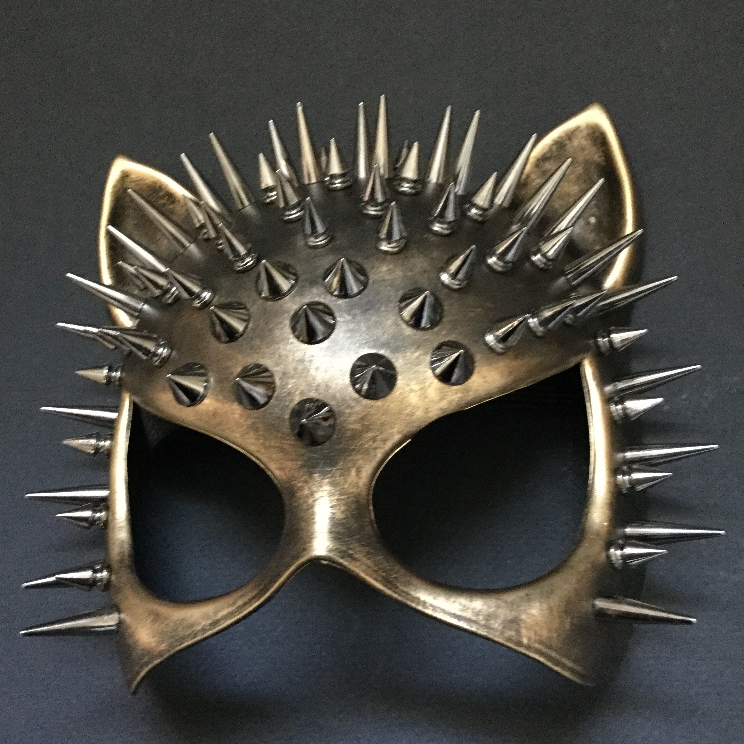 Steampunk Brass Gold Wolf Man Mask Cat Woman Mask Cosplay | Etsy