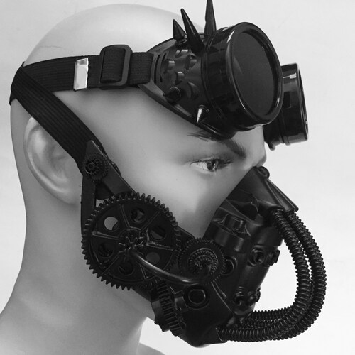 Steampunk Mouth Mask Respirator Gas Mask With Light up Goggles - Etsy