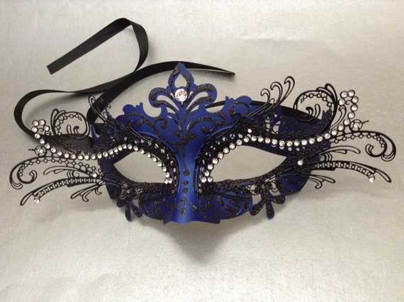Blue And Black Masquerade Masks