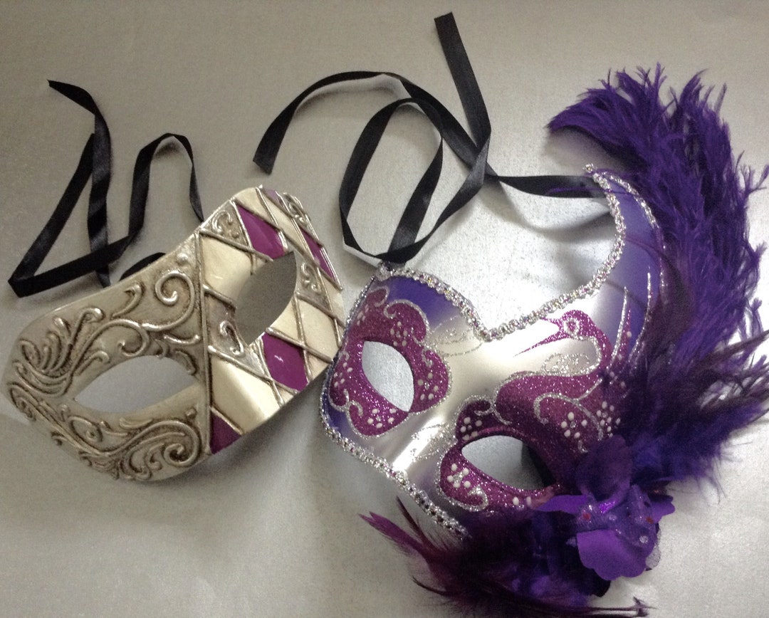 Silver Purple Masquerade Ball Mask for Dance Birthday Party Carnival ...