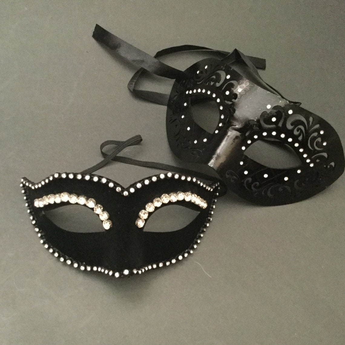 Couples Black Masquerade Ball Party Eye Mask Pair With - Etsy