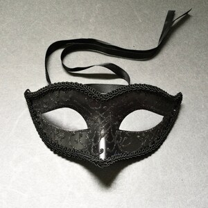 Black Masquerade Ball Eye Mask Pair for Cosplay Party Prom Dance Photo ...