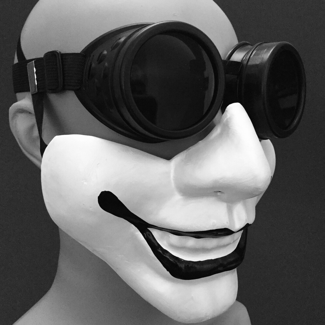 Mouth Jaw Mask Pearl White Black Goggles Costume Cosplay Fun - Etsy